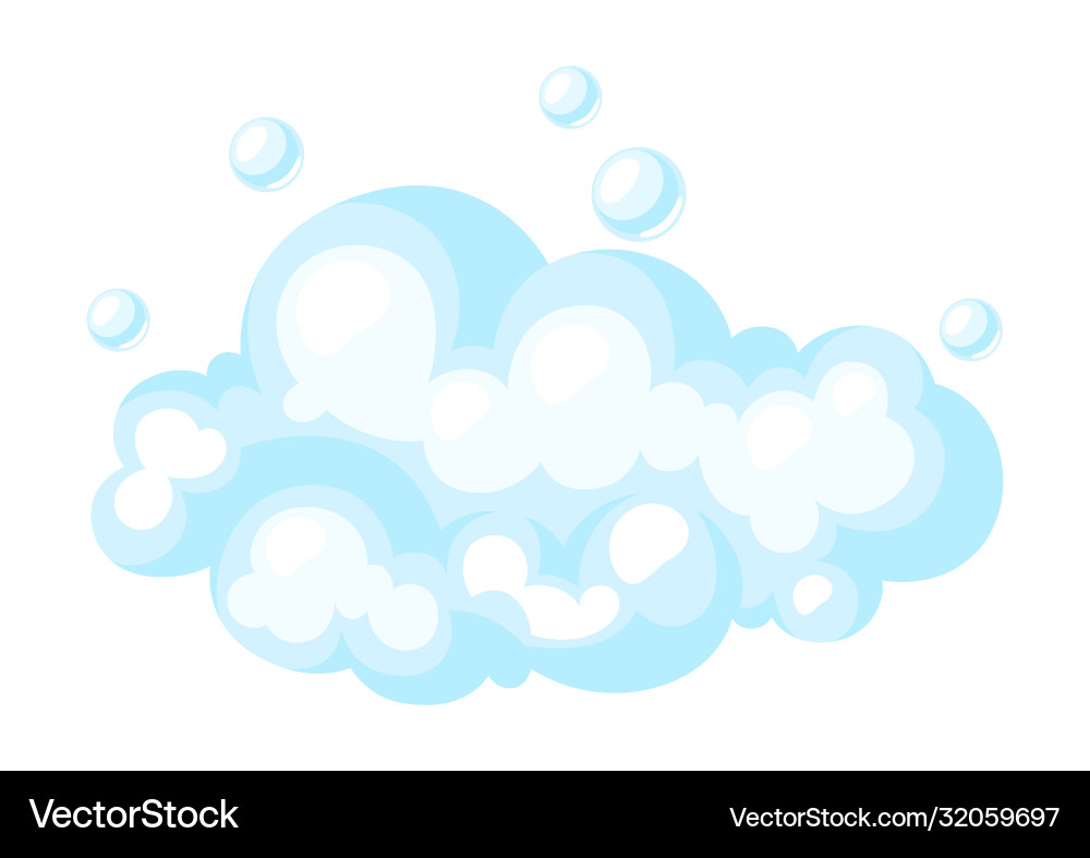 Soap suds with bubbles Royalty Free Vector Image