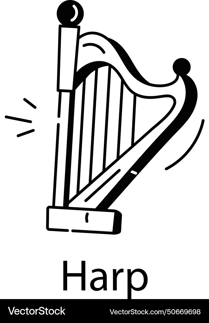 Harp Royalty Free Vector Image - VectorStock