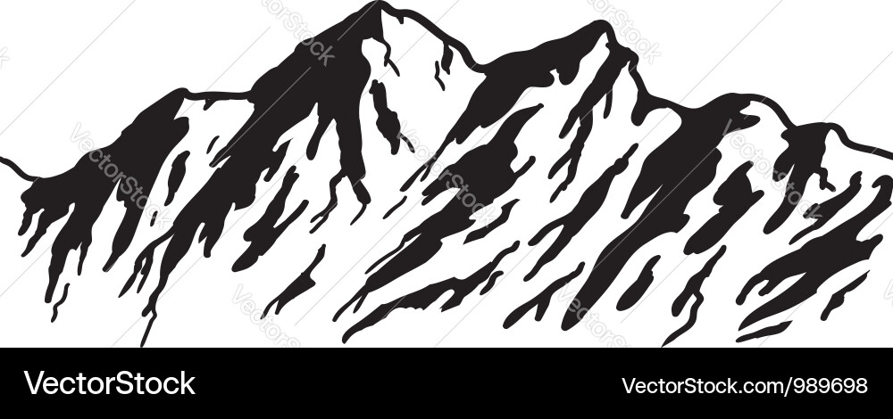 Mountain range Royalty Free Vector Image - VectorStock
