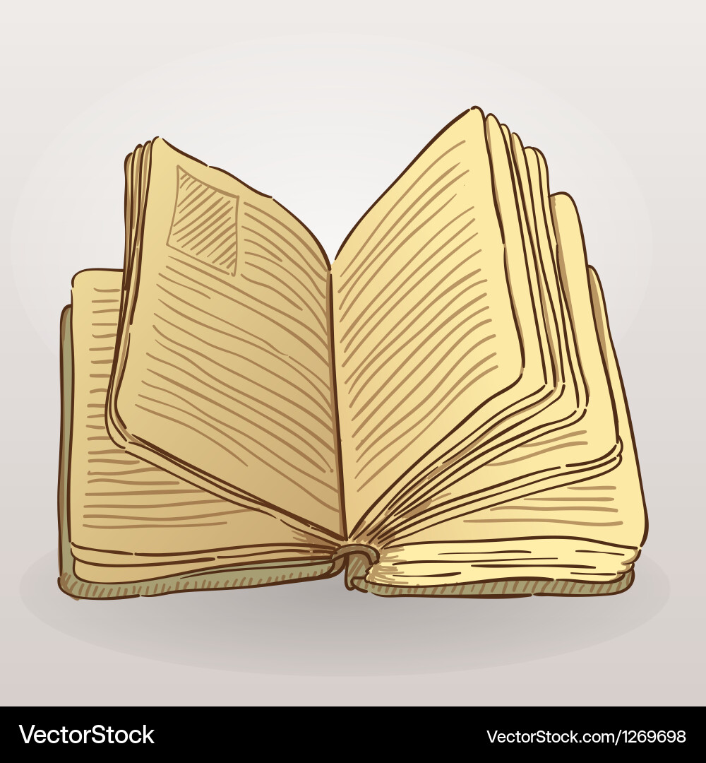 Open Book Illustration Royalty Free Vector Image
