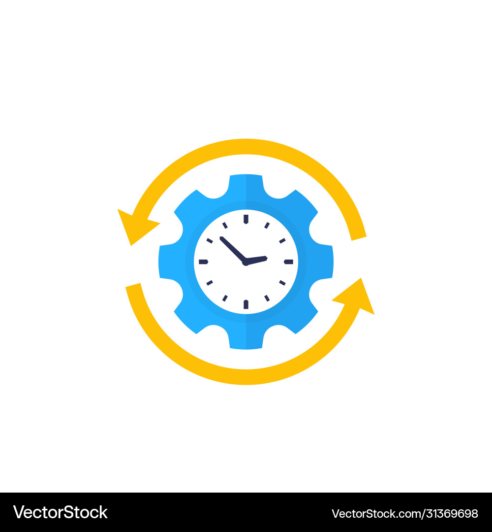 Productivity production efficiency icon Royalty Free Vector