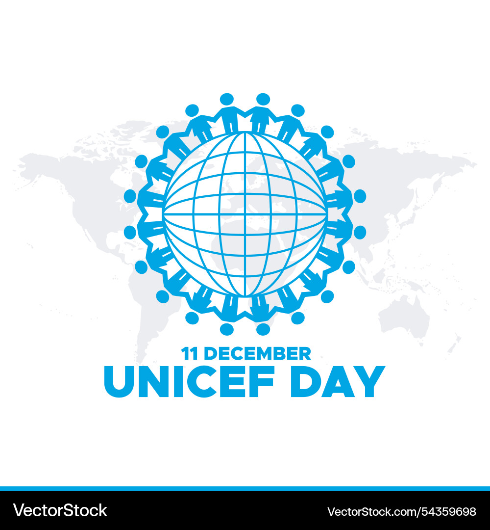 Unicef day celebration poster Royalty Free Vector Image