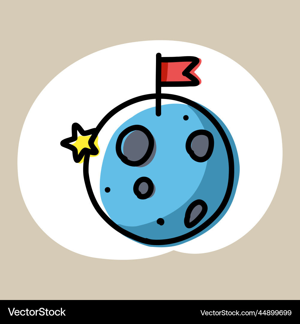 Blue moon icon Royalty Free Vector Image - VectorStock