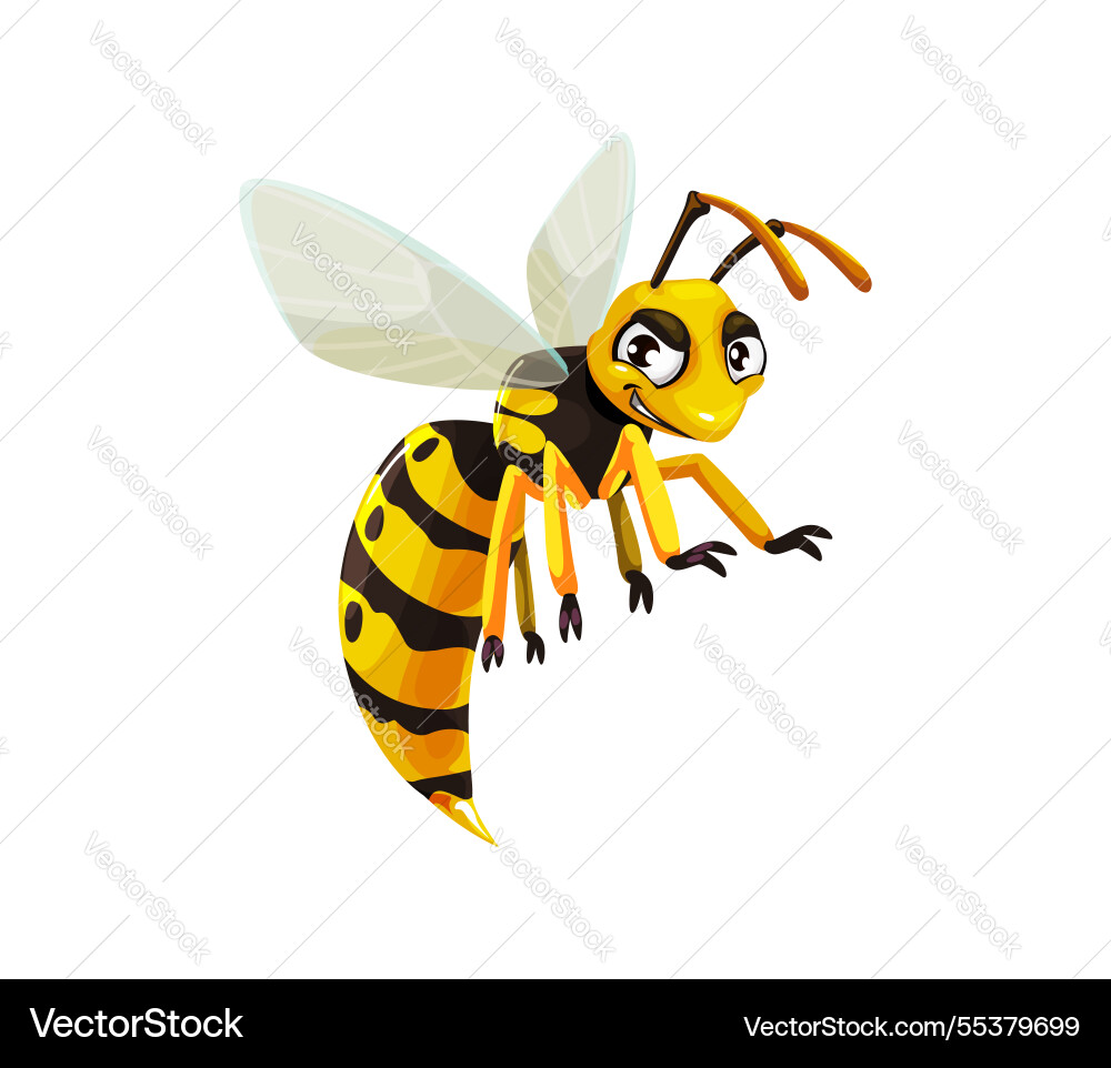 Angry Bumble Bee Vector
