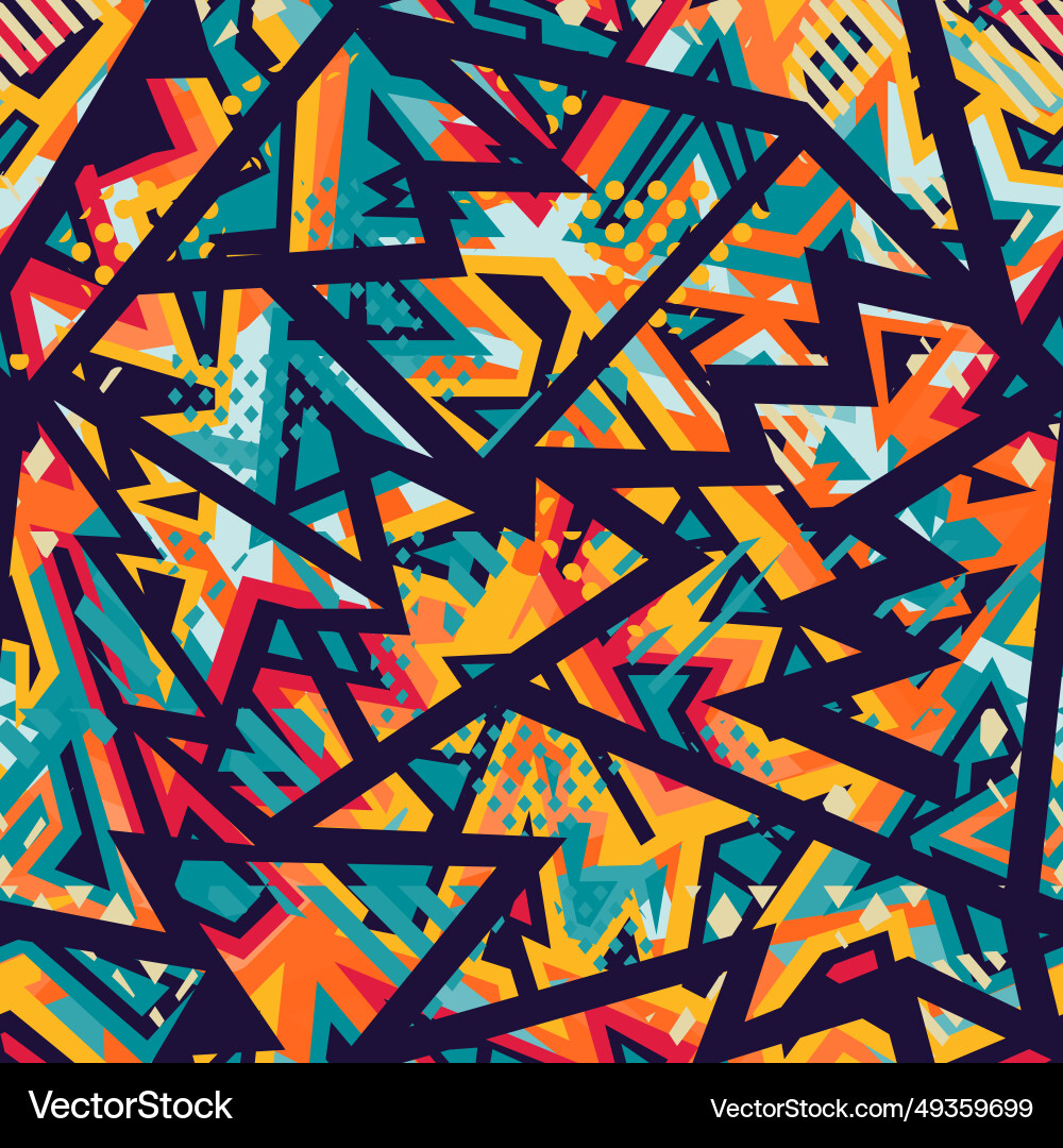 Ethnic colourful geometric seamless pattern Vector Image