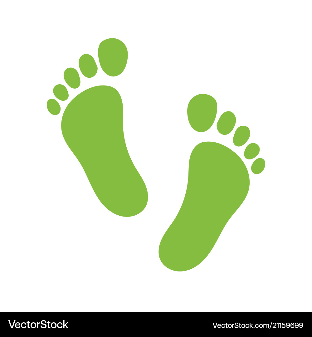 Footprint - human foot print Royalty Free Vector Image