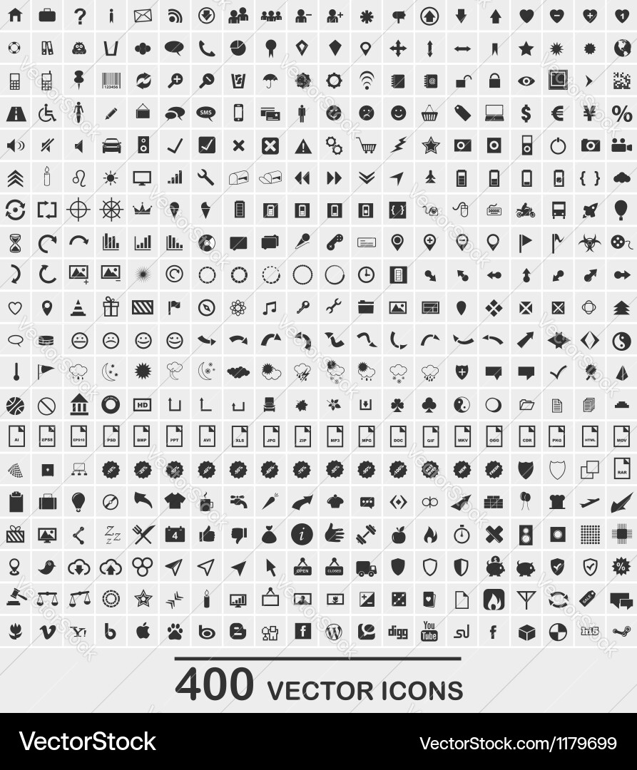 Icon set Royalty Free Vector Image - VectorStock
