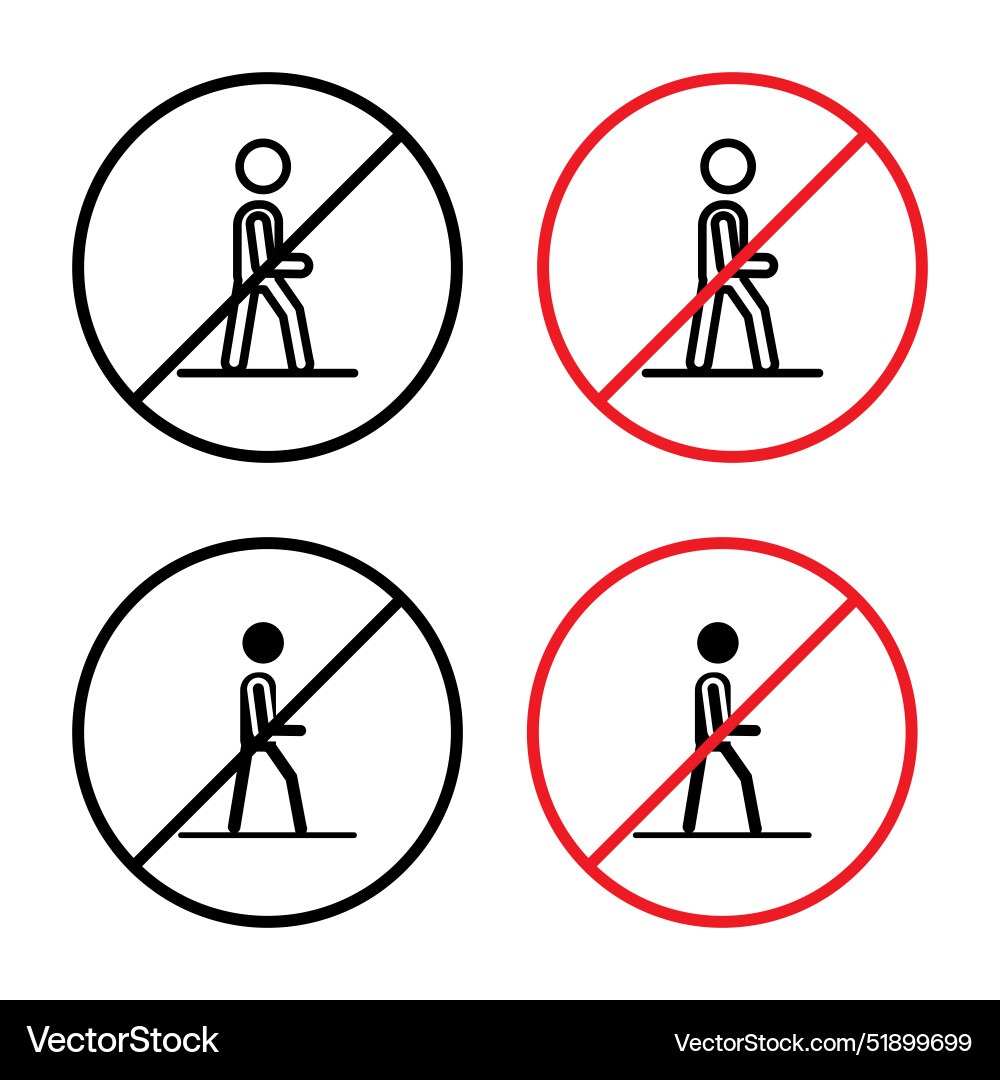 No entry permitted indicating restricted access Vector Image