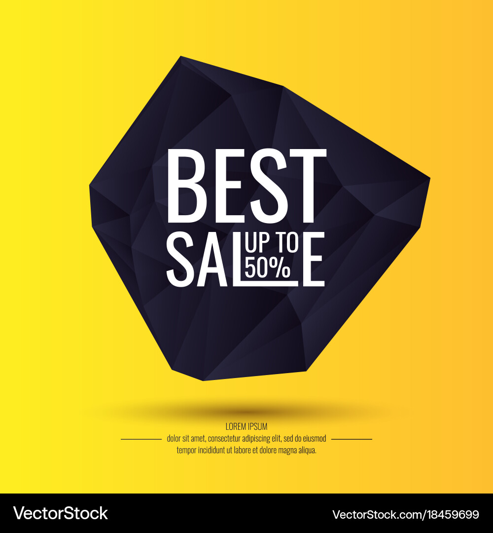 Original poster for discount abstract polygonal Vector Image