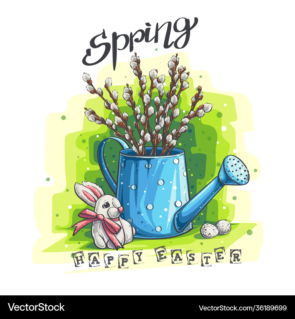 Spring easter greeting Royalty Free Vector Image