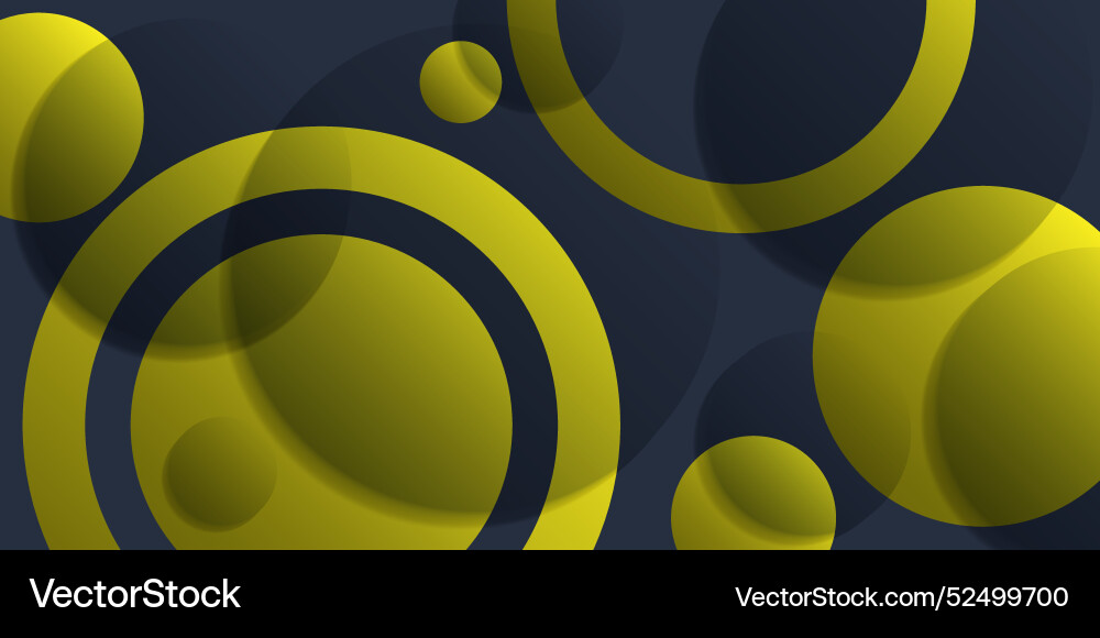 Abstract background with yellow circle shapes Vector Image