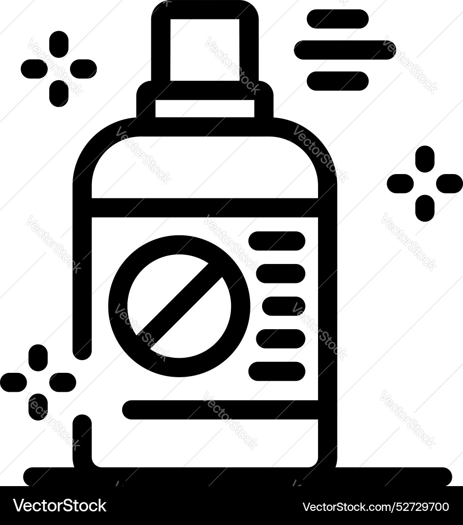 Antiseptic disinfectant eliminating germs Vector Image