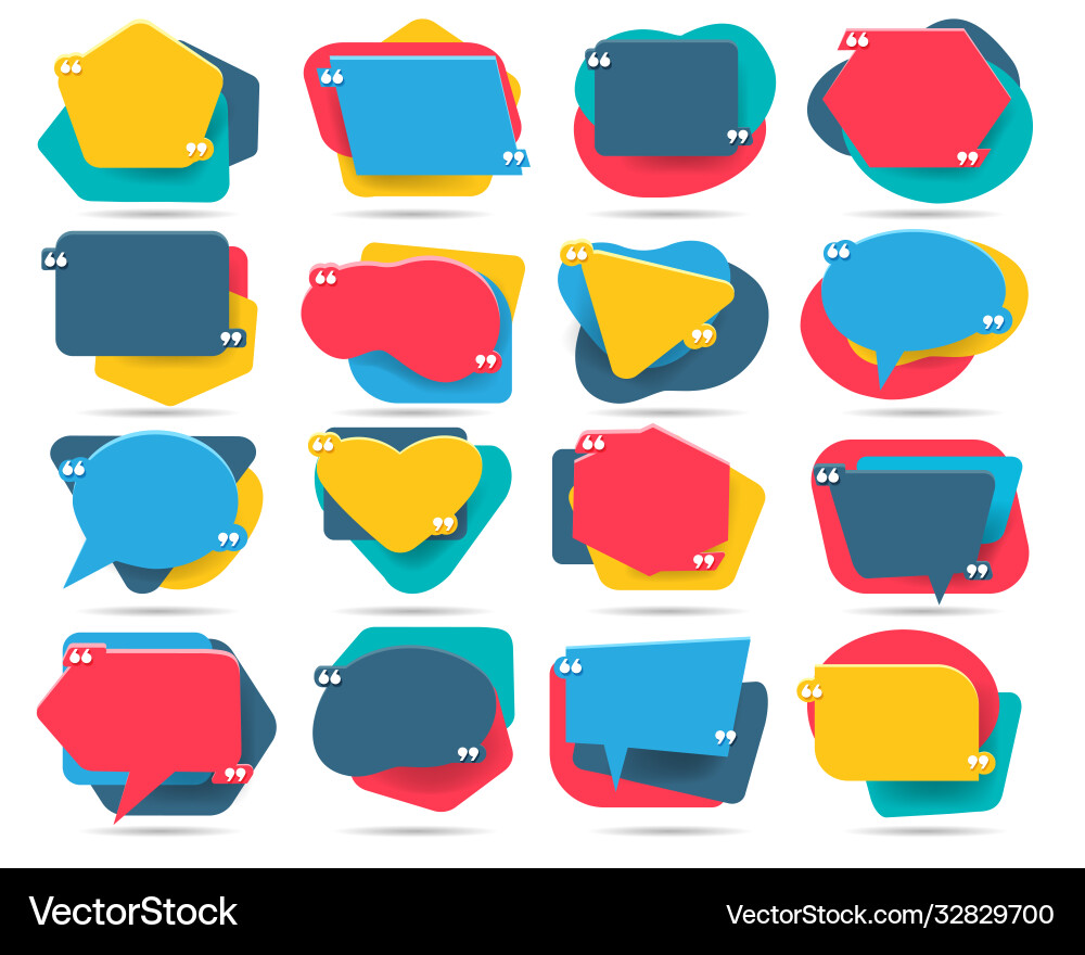 Cartoon frames for remarks Royalty Free Vector Image