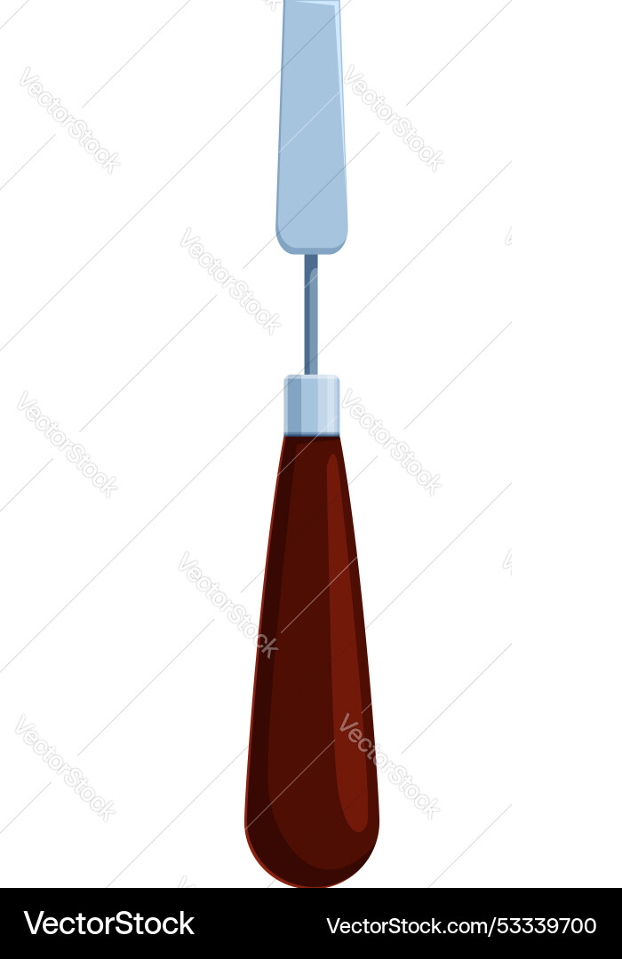 Chisel with wooden handle for carving wood Vector Image