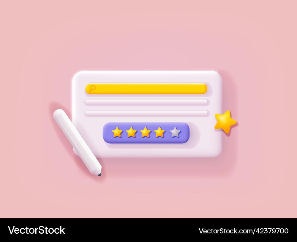 Customer review window service and user Royalty Free Vector
