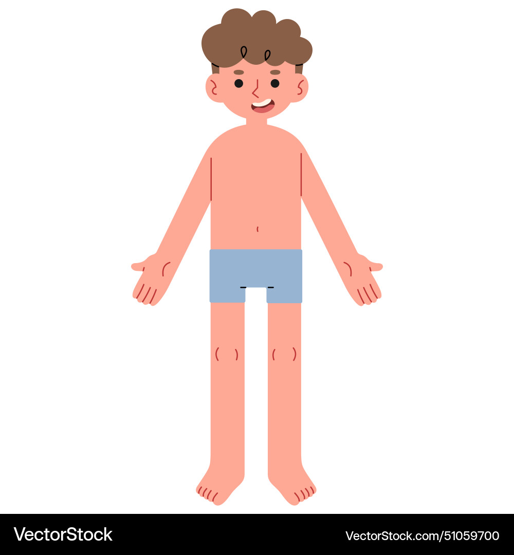Mans body front Royalty Free Vector Image - VectorStock