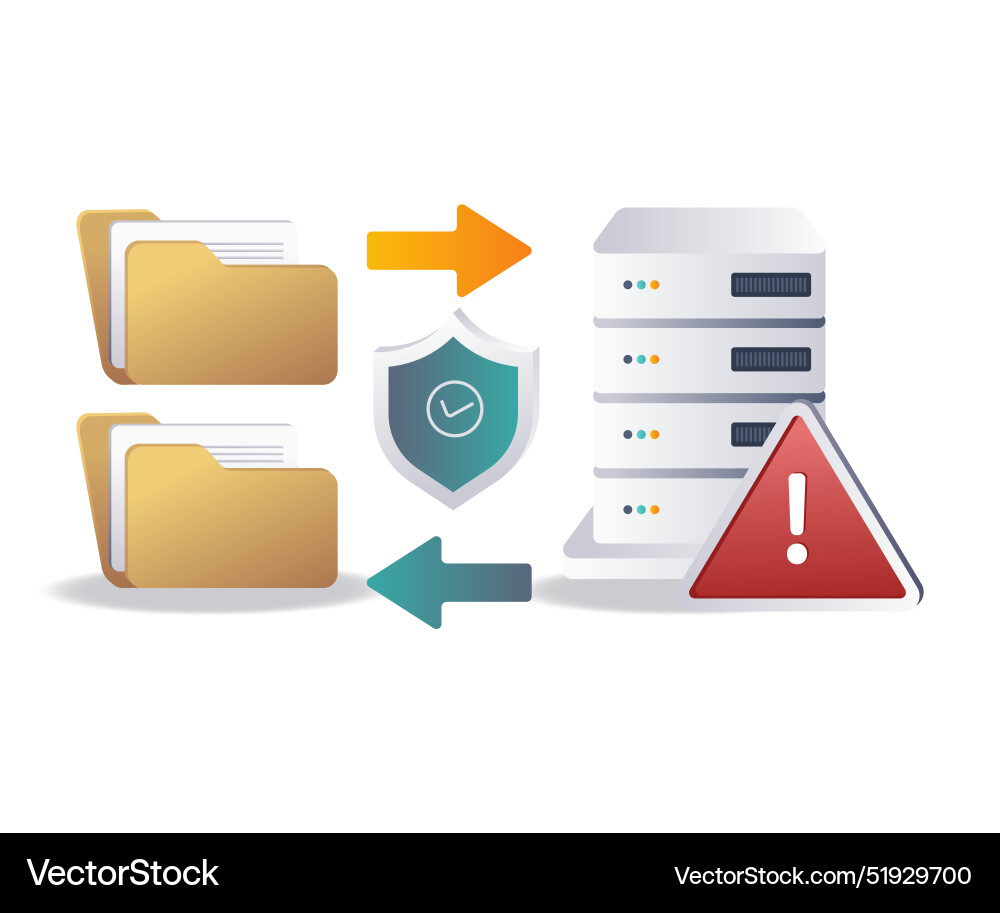 Security alerts for transactions on cloud servers Vector Image