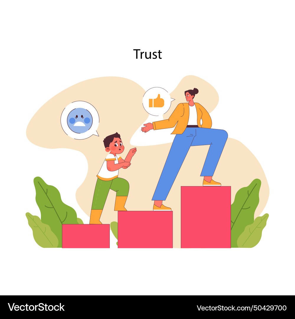 Trust concept flat Royalty Free Vector Image - VectorStock