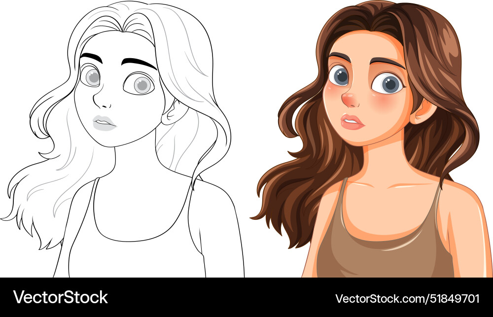 A young woman Royalty Free Vector Image - VectorStock