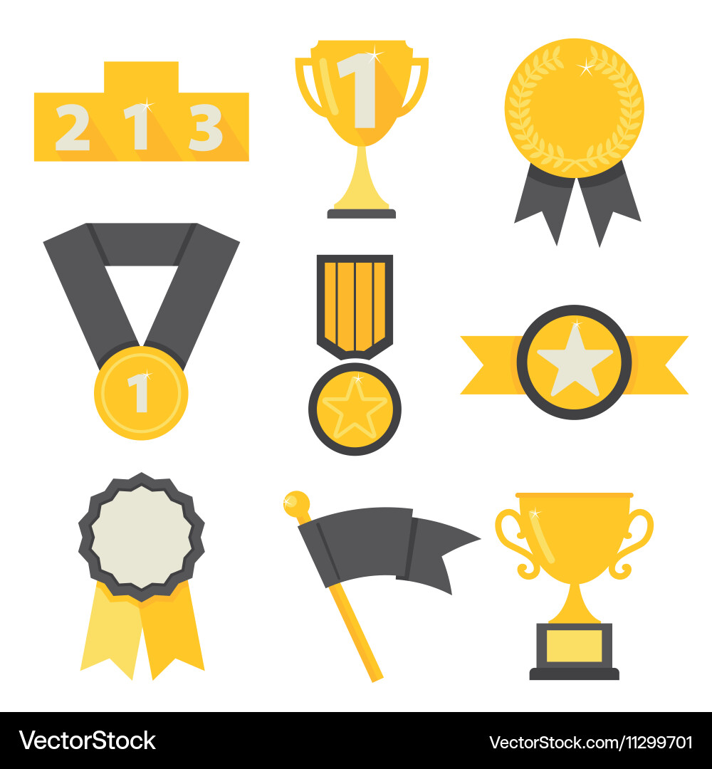 Award icons set Royalty Free Vector Image - VectorStock