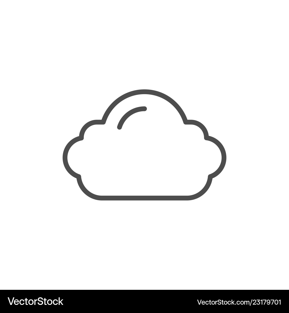 Cloud line icon Royalty Free Vector Image - VectorStock