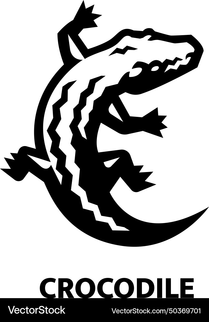 Crocodile aligator logo Royalty Free Vector Image