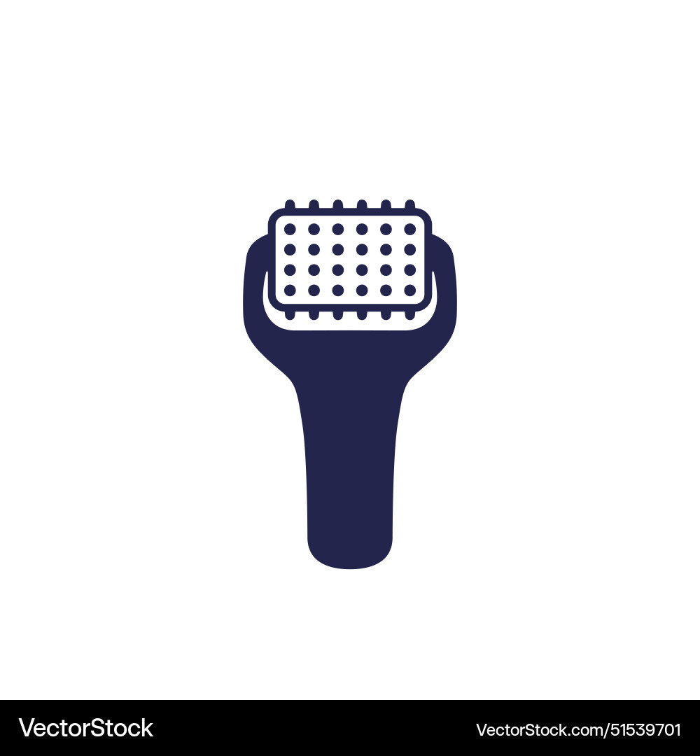 Dermaroller icon on white pictograph Royalty Free Vector