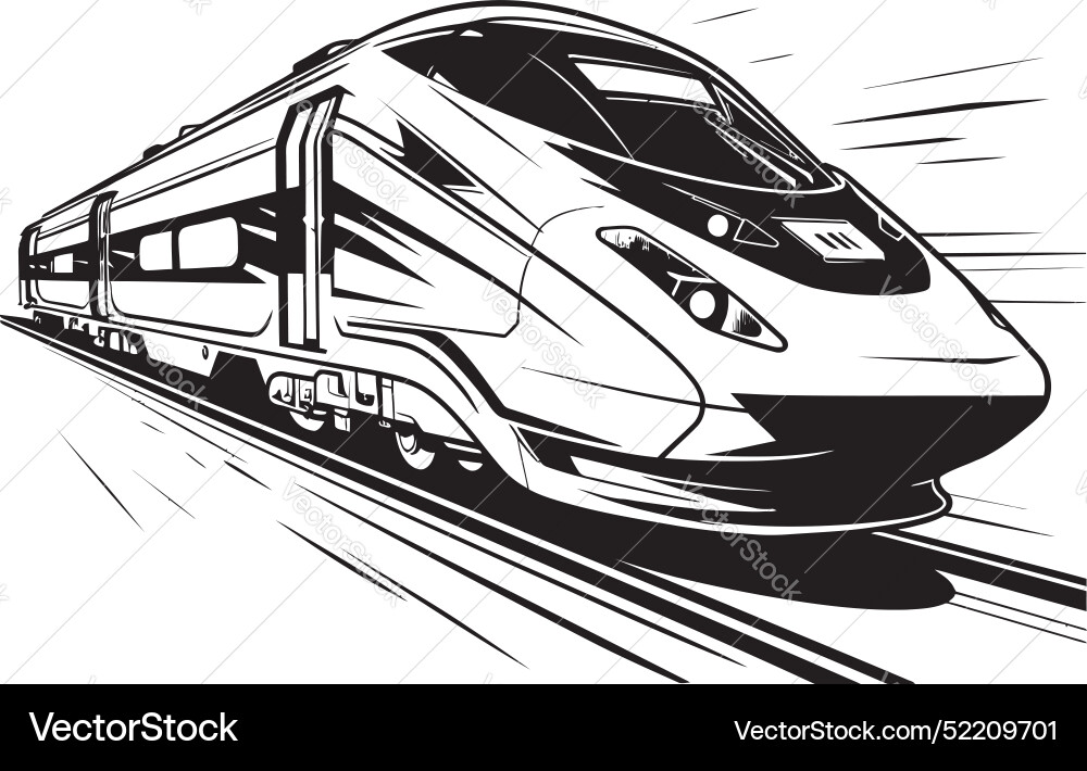 Fleet force emblem design of bullet train rapid Vector Image