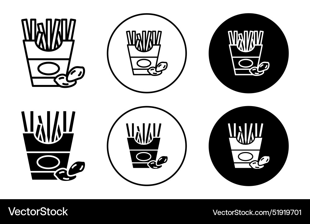 French fries icon Royalty Free Vector Image - VectorStock