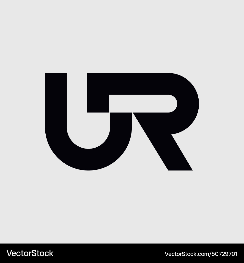 Letter ur simple modern logo design Royalty Free Vector