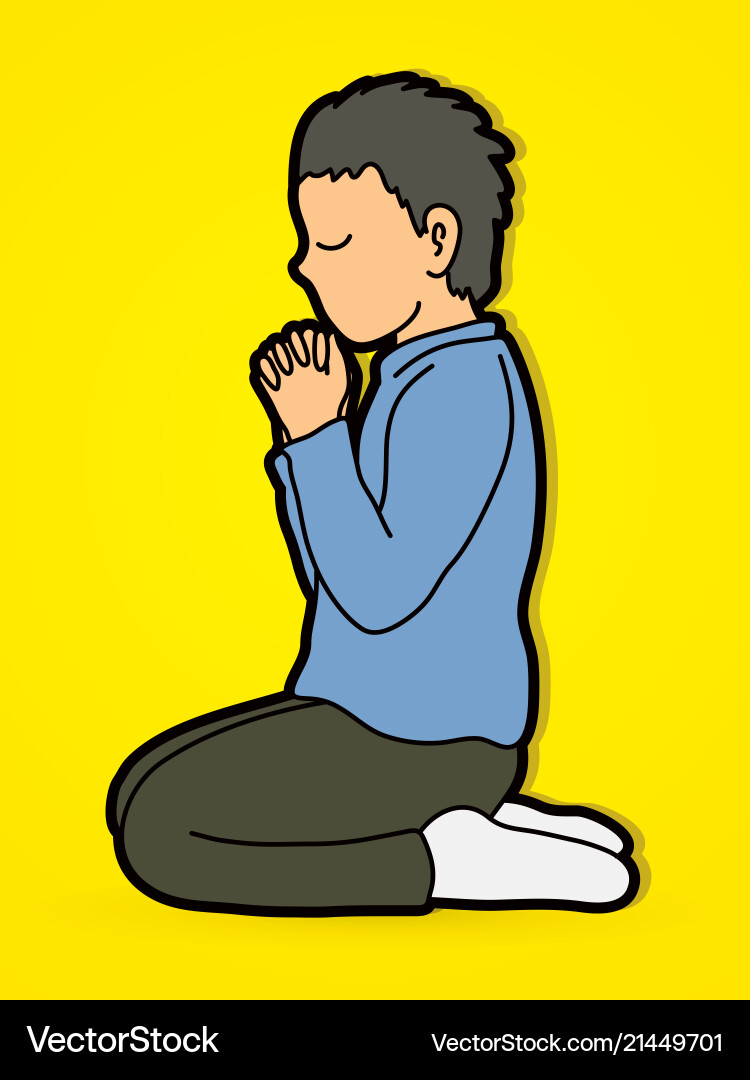 Prayer christian praying Royalty Free Vector Image