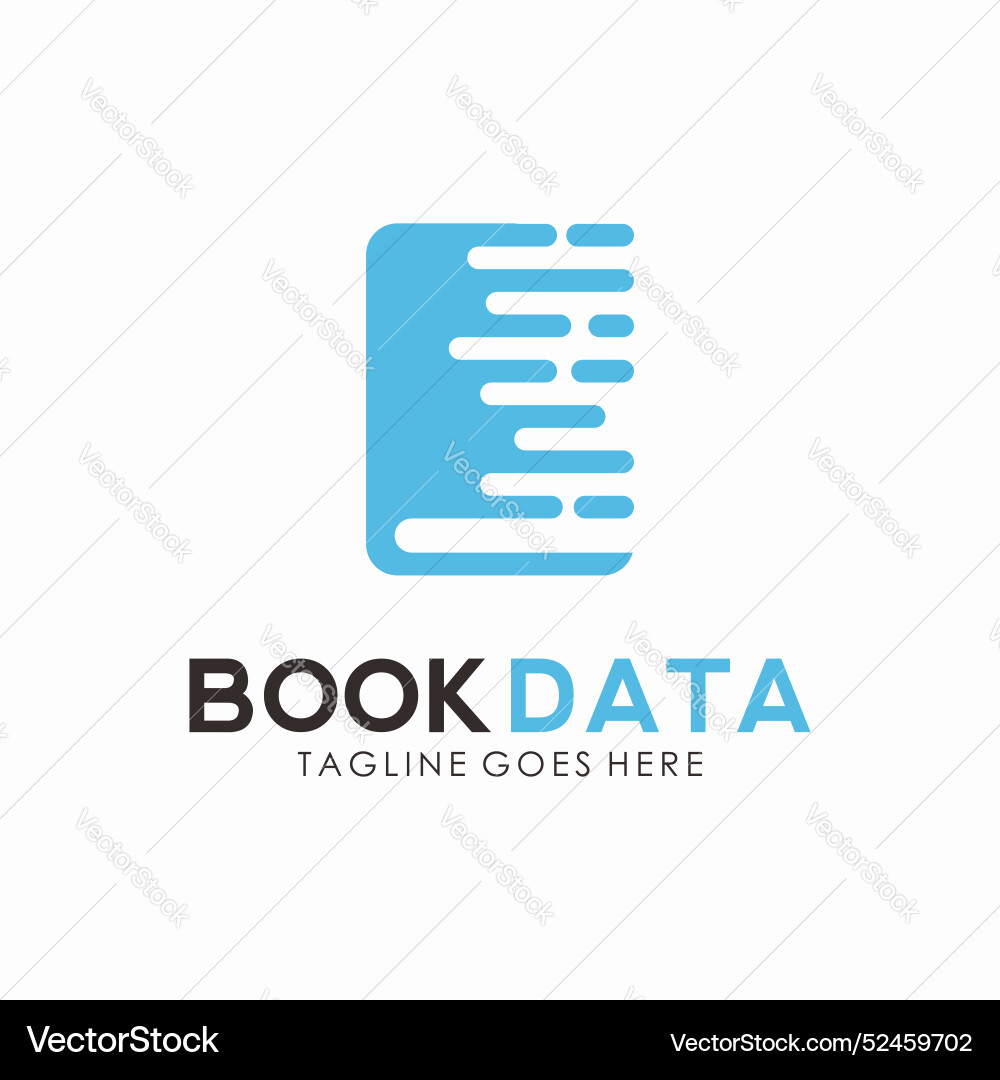 Book data logo design template Royalty Free Vector Image
