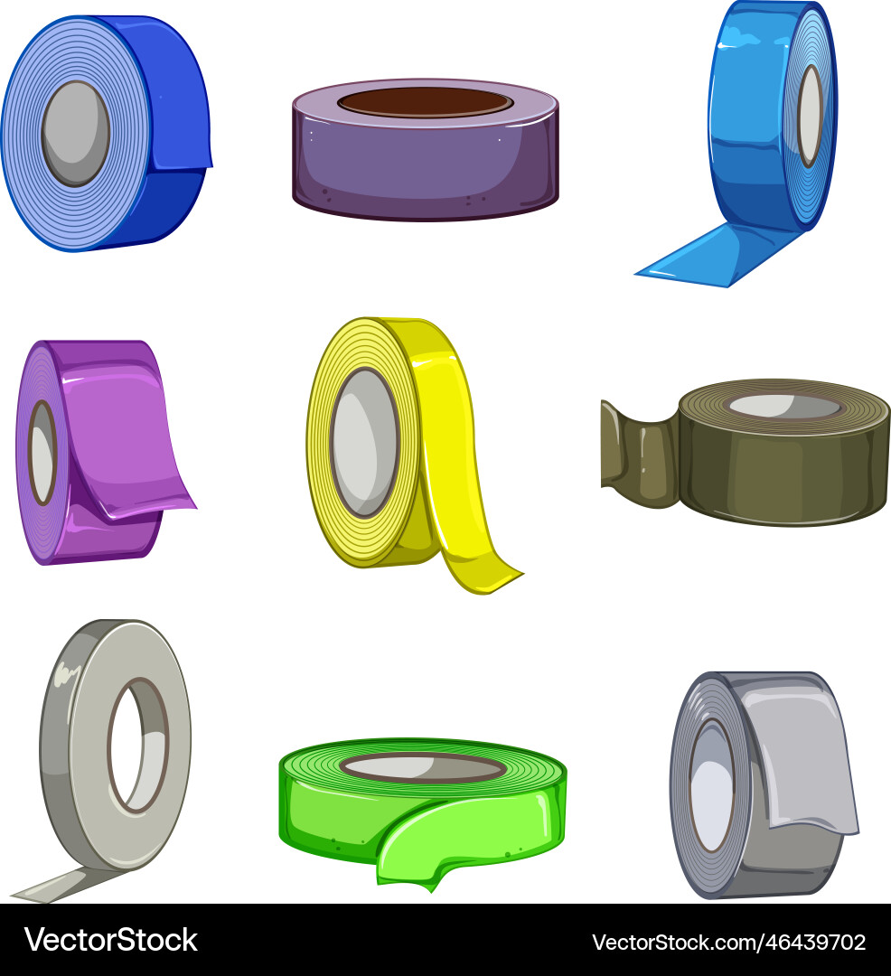 Colorful Duct Tape Set Royalty Free Vector Image