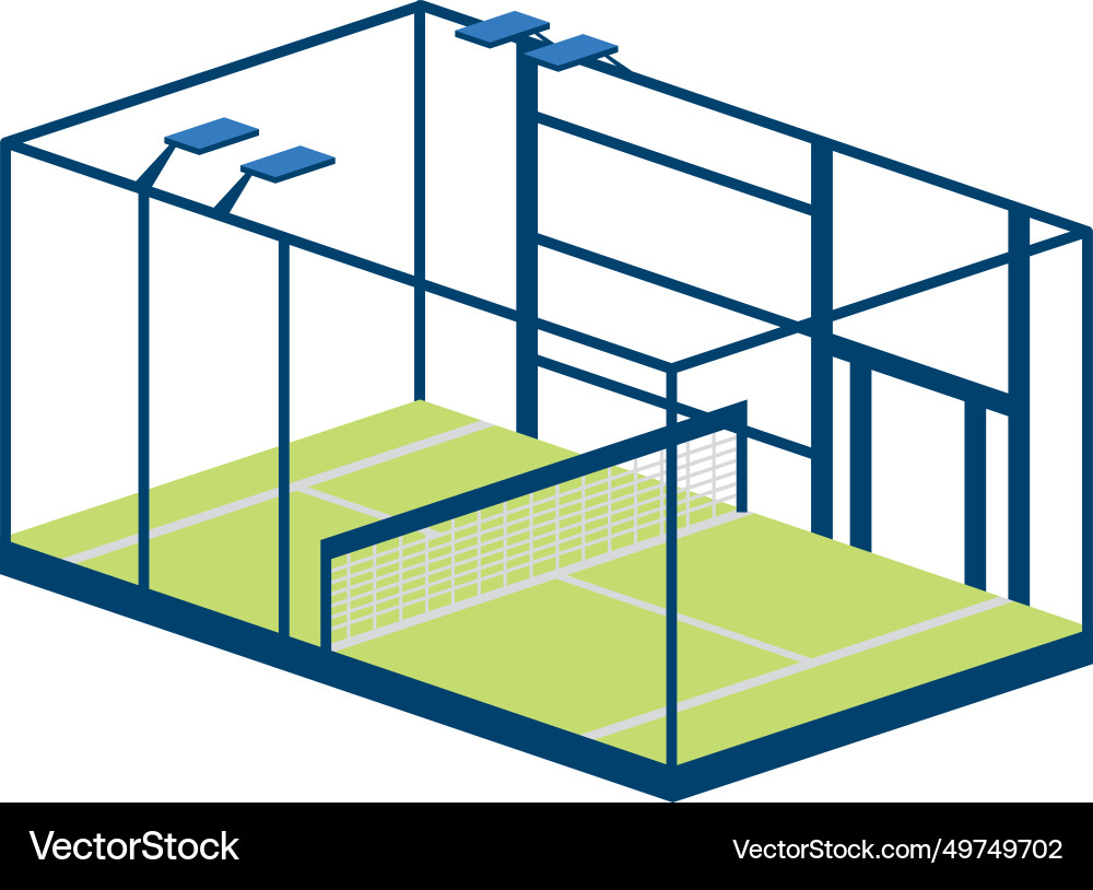 Padel court view Royalty Free Vector Image - VectorStock