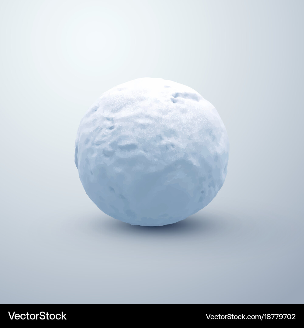 Realistic snowball seasonal Royalty Free Vector Image