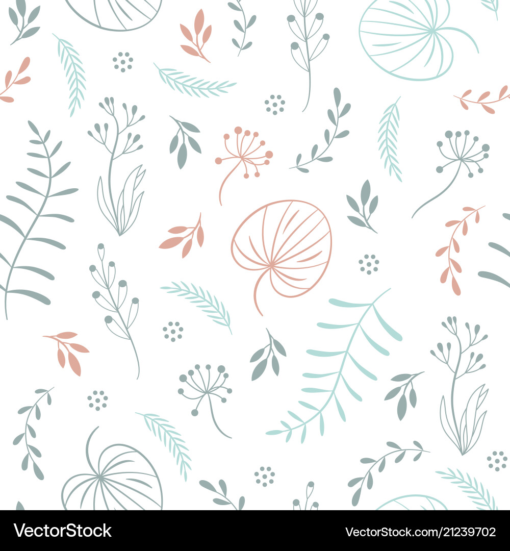 Seamless pattern with floral elements Royalty Free Vector