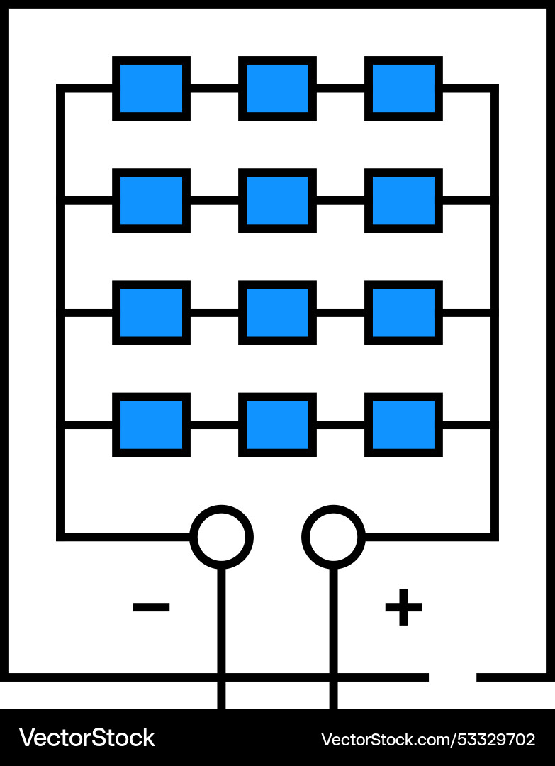 Solar panel structure icon color Royalty Free Vector Image