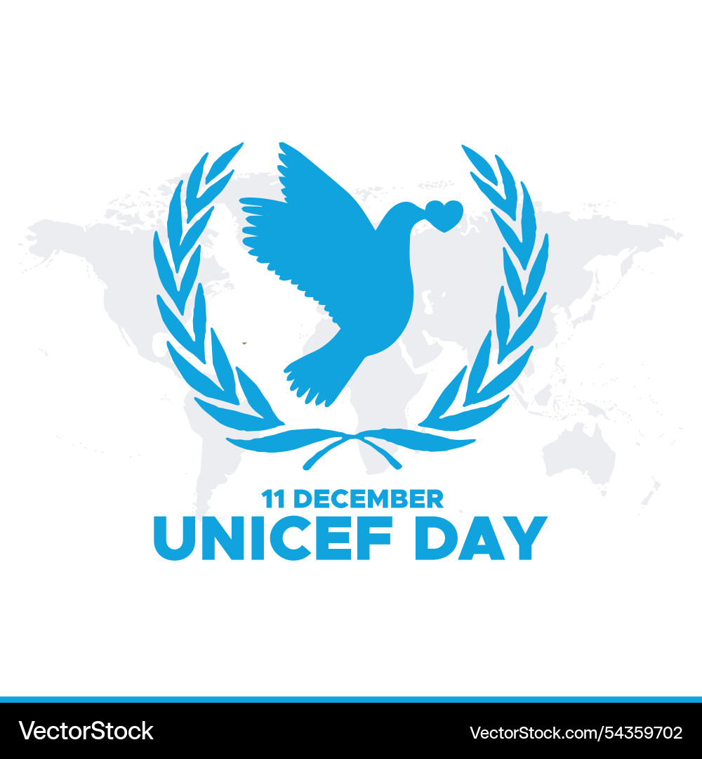 Unicef day celebration poster Royalty Free Vector Image