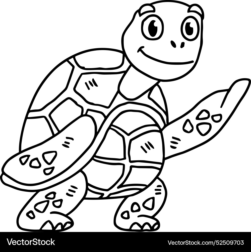 A turtle is standing with its front legs Vector Image