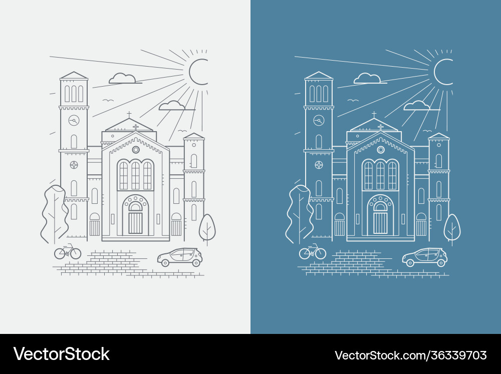 An ancient temple Royalty Free Vector Image - VectorStock