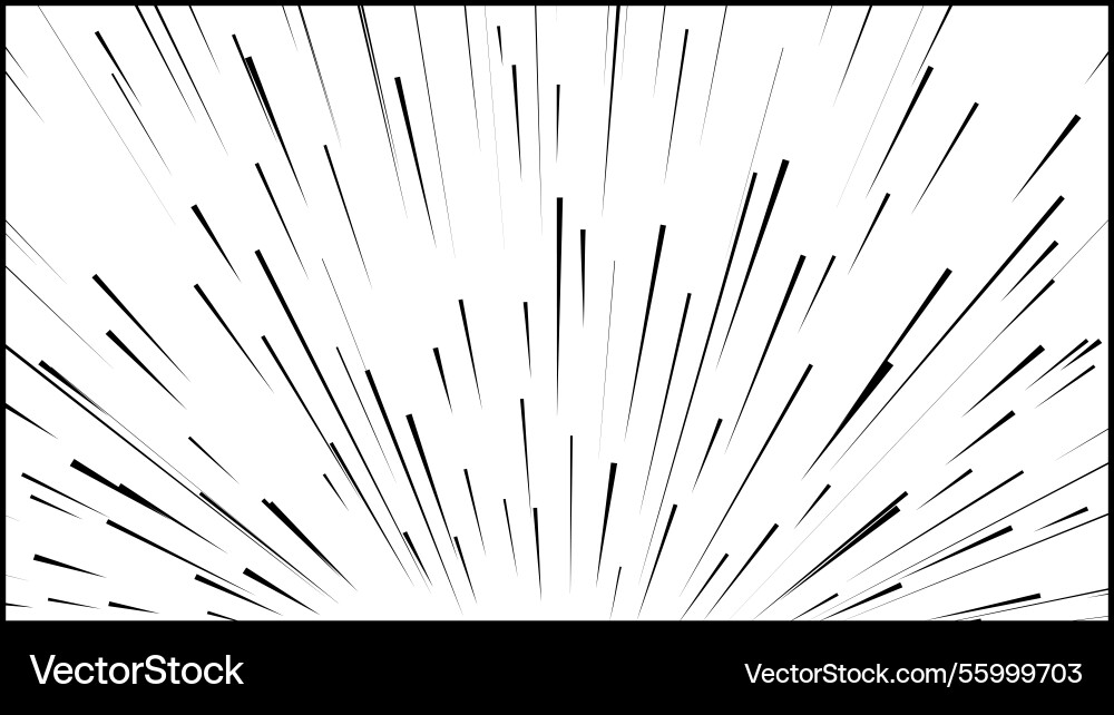 Comic book flash explosion radial lines Royalty Free Vector