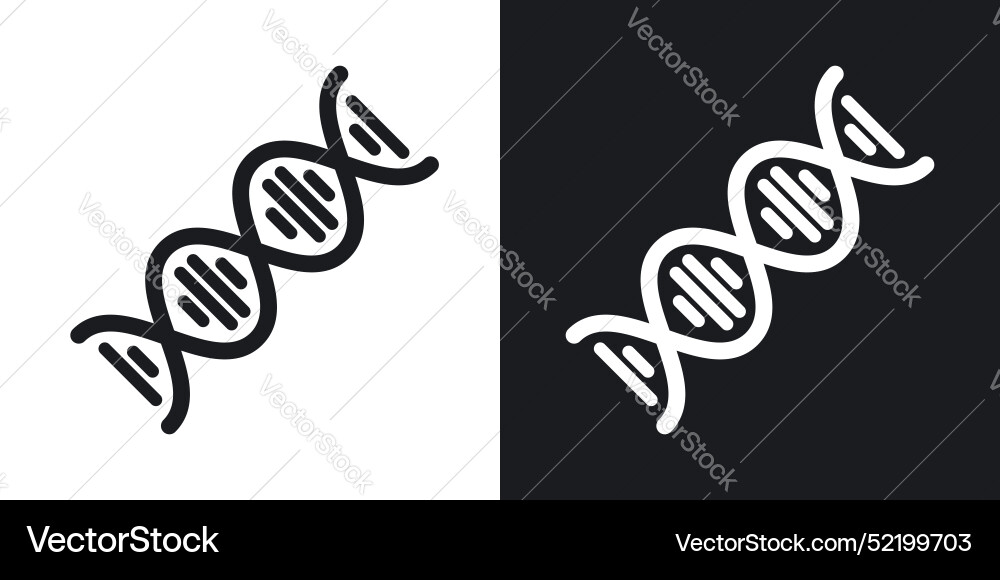 Dna icon set in solid style Royalty Free Vector Image