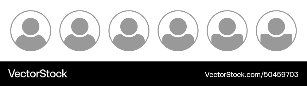 General login icon headshot placeholder for user Vector Image