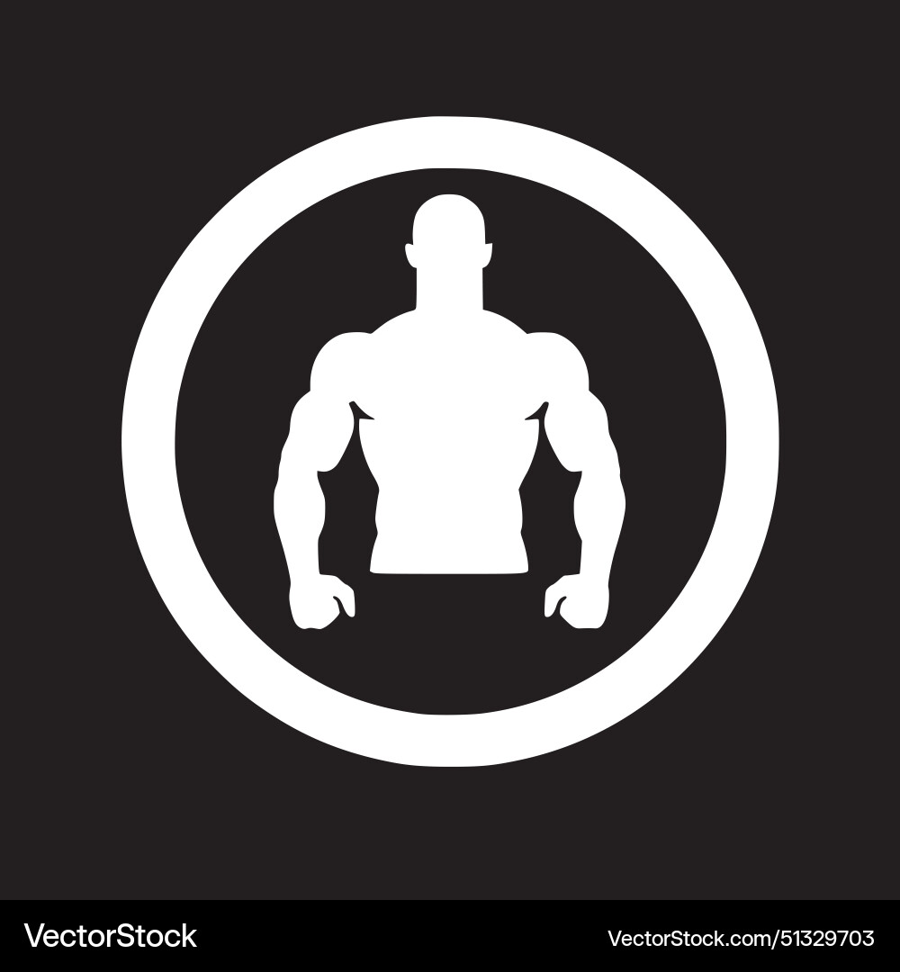 Gym - minimalist and flat logo Royalty Free Vector Image