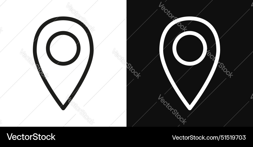 Map marker icon Royalty Free Vector Image - VectorStock