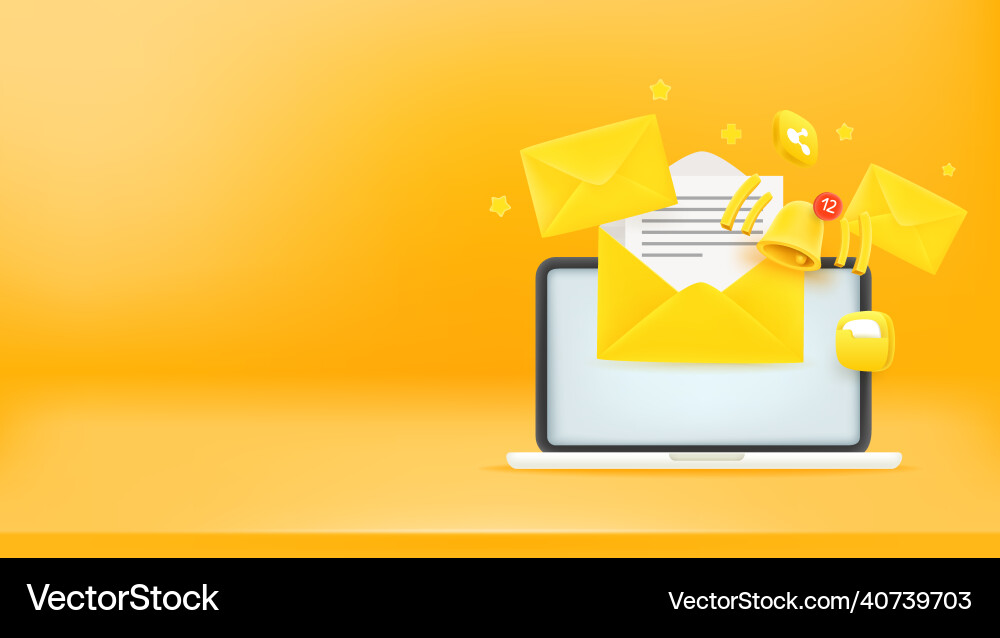 Sending and receiving messages via modern Vector Image