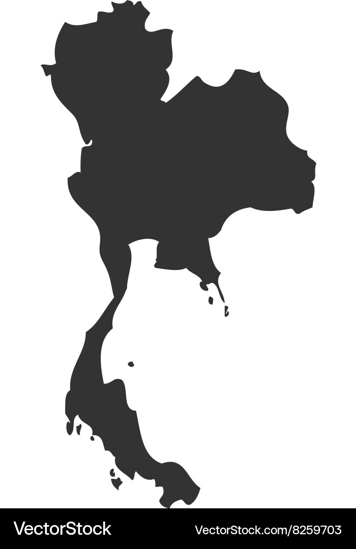 Thailand-map Royalty Free Vector Image - VectorStock