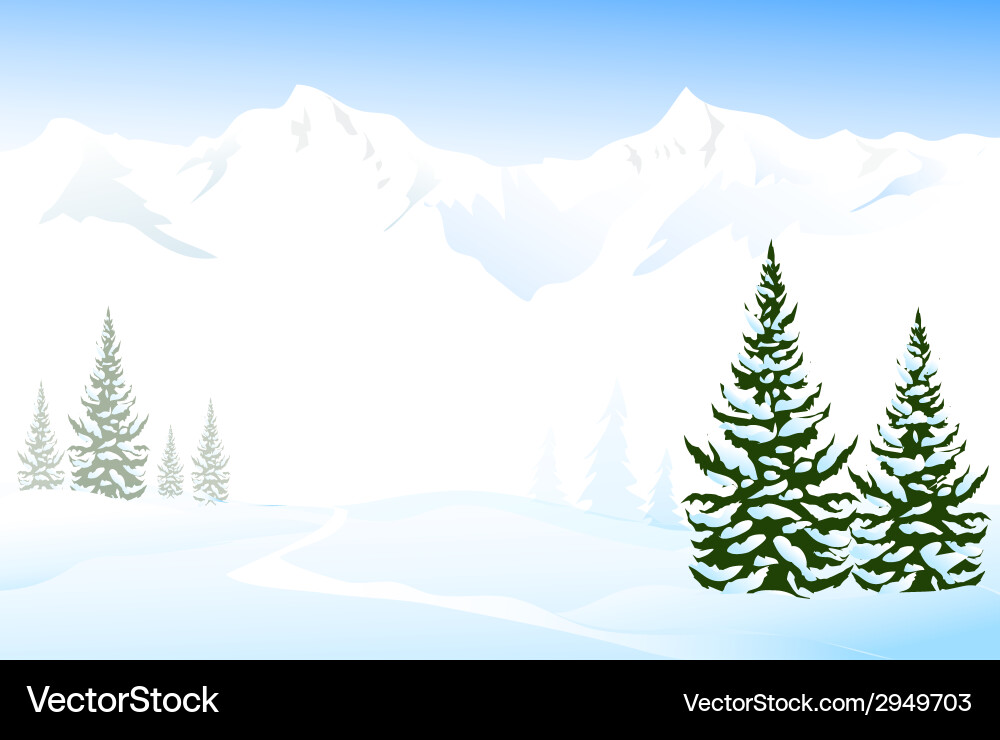 Winter landscape Royalty Free Vector Image - VectorStock