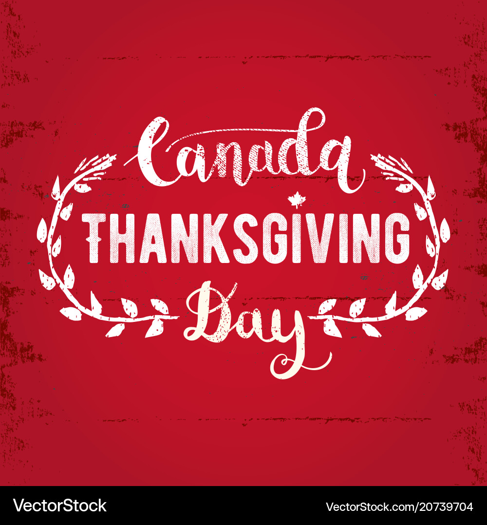 Canada thanksgiving day greeting card happy Vector Image