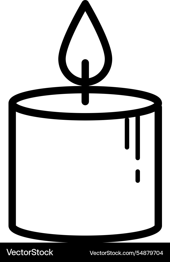 Candle - simple icon Royalty Free Vector Image